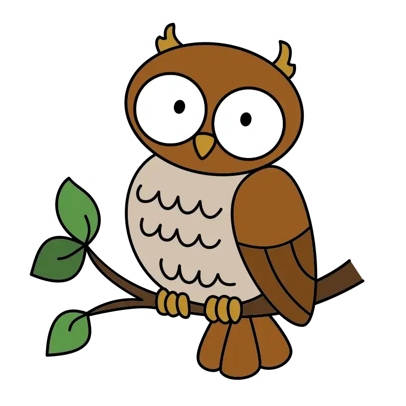Cómo Dibujar un Búho en un Árbol Paso a Paso | Kids & Joy 🦉