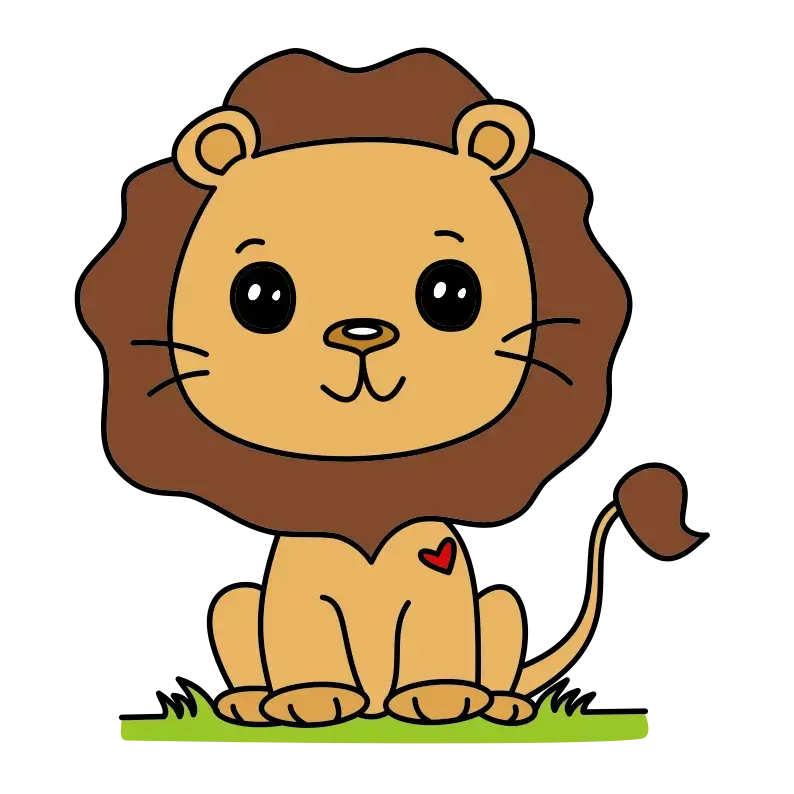 Cómo Dibujar un León Bonito Paso a Paso | Kids & Joy 🦁