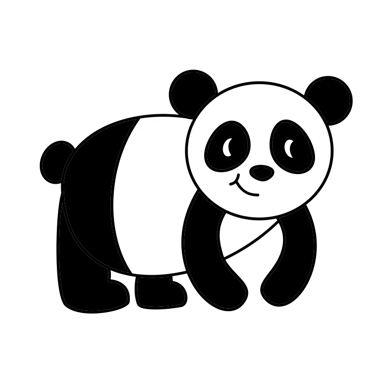 Cómo Dibujar un Panda Fácil Paso a Paso | Kids & Joy 🐼