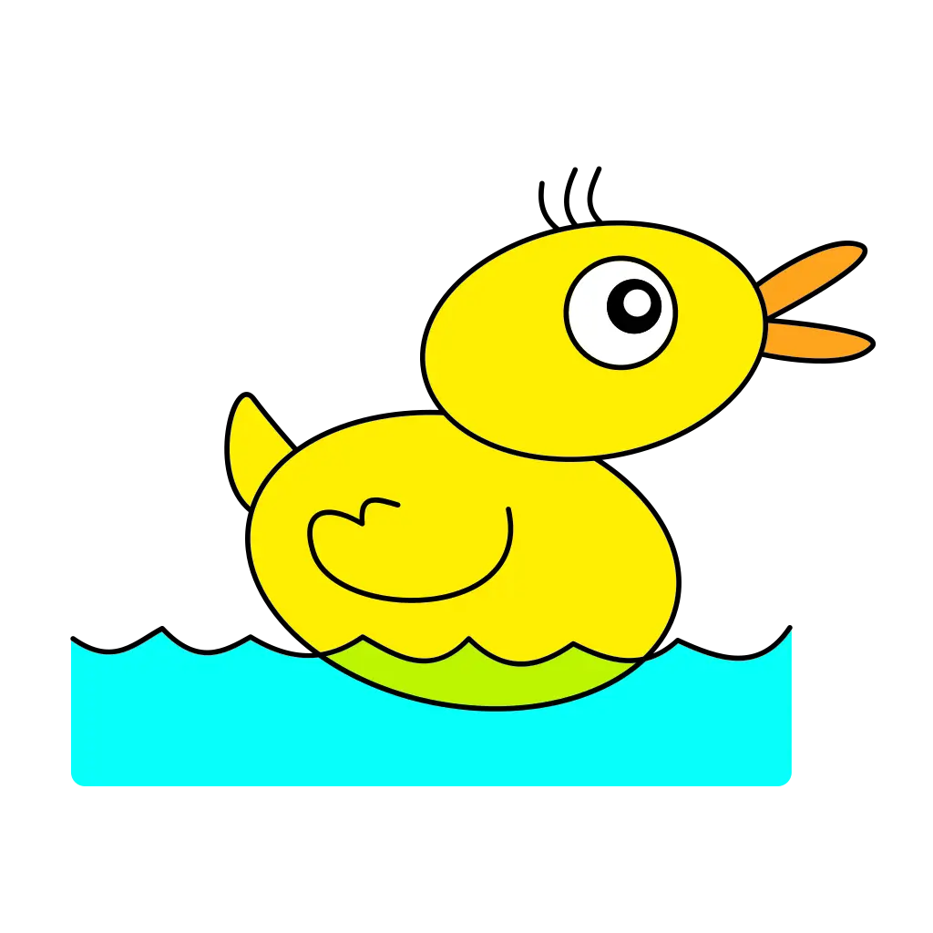Cómo Dibujar un Pato Gracioso Paso a Paso | Kids & Joy 🦆