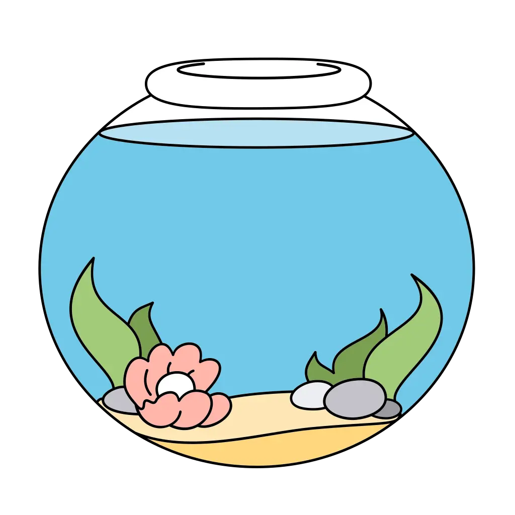 Cómo Dibujar una Pecera Paso a Paso | Kids & Joy 🐠